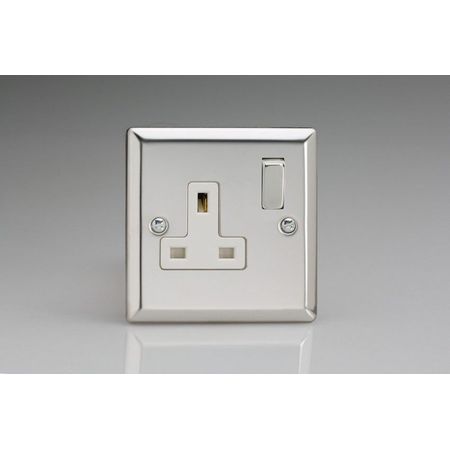 Buy VARILIGHT 1 Gang 13A Switched Socket Mirror Chrome from £9.49