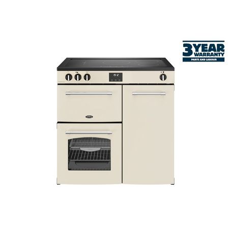 Buy BELLING 444411824 Farmhouse 90cm Induction Range - Cream from £1,619.99