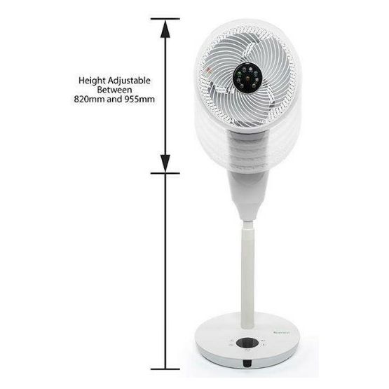 Buy MEACO 1056 Air Circulation Pedestal Fan White with Remote Control ...