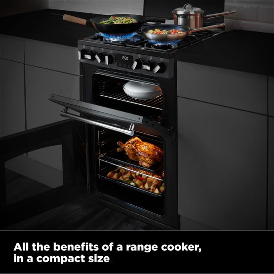 Buy STOVES 444411844 Richmond Deluxe 60cm Dual Fuel Cooker Black Lidded ...