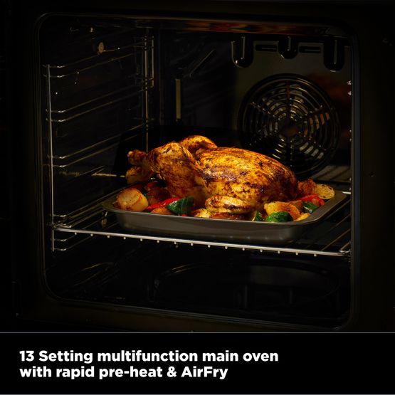 Buy STOVES 444411844 Richmond Deluxe 60cm Dual Fuel Cooker Black Lidded ...