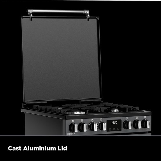 Buy STOVES 444411844 Richmond Deluxe 60cm Dual Fuel Cooker Black Lidded ...
